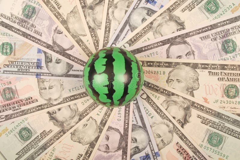 Watermelon in Dollar Form. Money Symbol of Watermelon Stock Photo ...