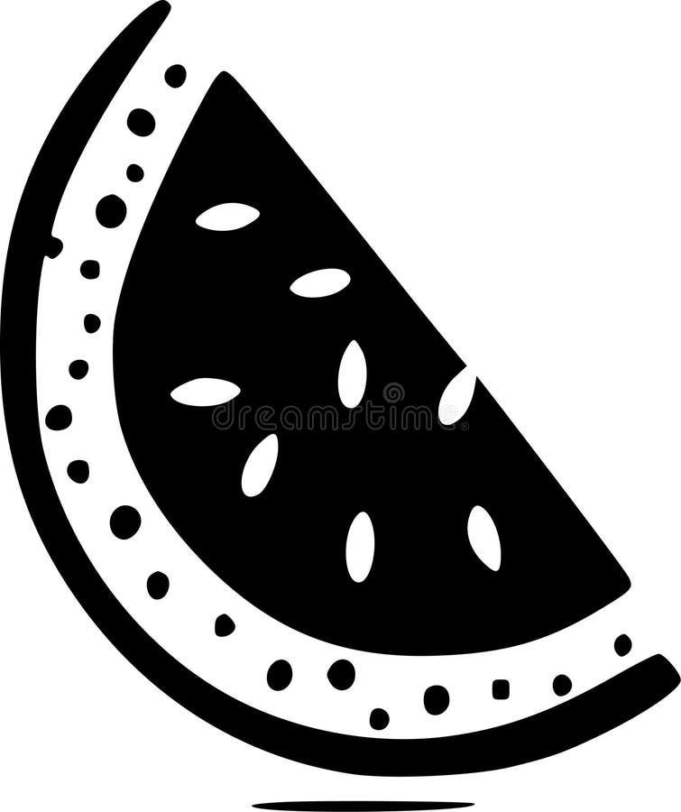 Watermelon - Minimalist and Simple Silhouette - Vector Illustration ...