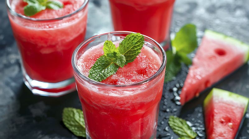 Watermelon Mint Cooler a Refreshing Summer Drink Stock Image - Image of ...