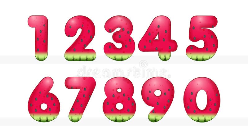 Watermelon Number Stock Illustrations – 961 Watermelon Number Stock ...