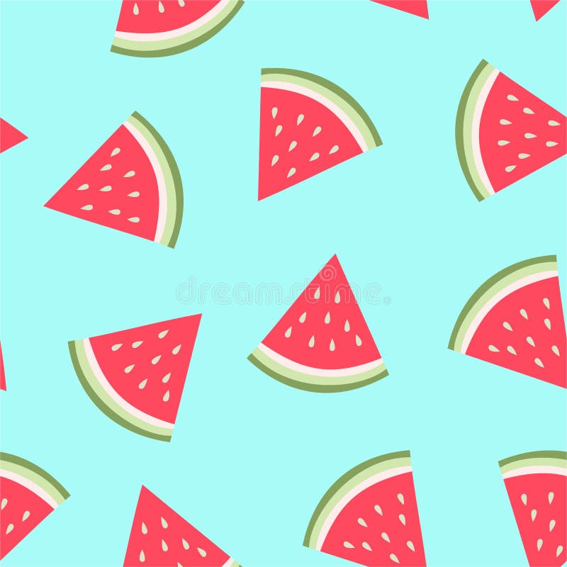 Watermelon Pattern. Vector Seamless Texture. Stock Illustration ...