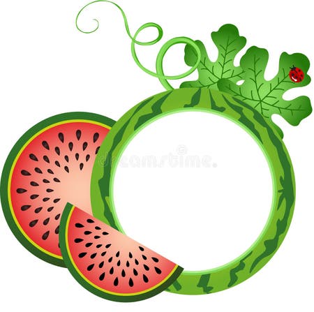 Watermelon Photo Frame stock vector. Illustration of snack - 42834398