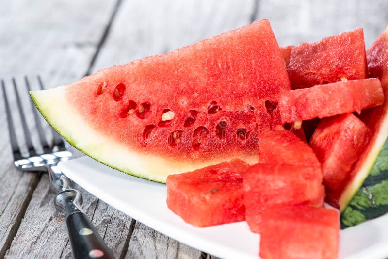 Watermelon Pieces stock image. Image of homemade, slice - 33246233