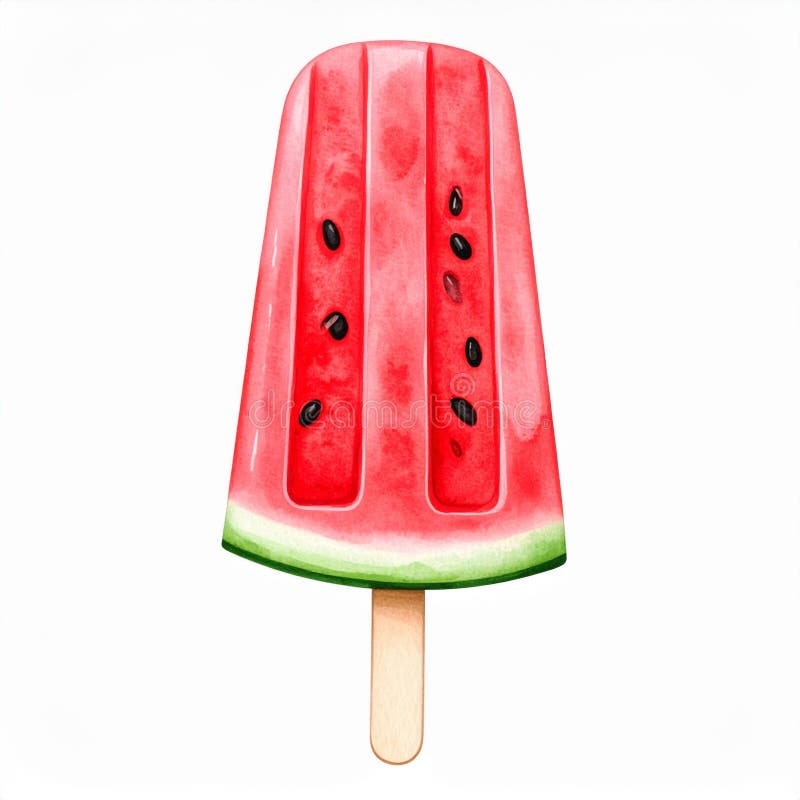 Watermelon Popsicle Illustration Stock Illustration - Illustration of ...