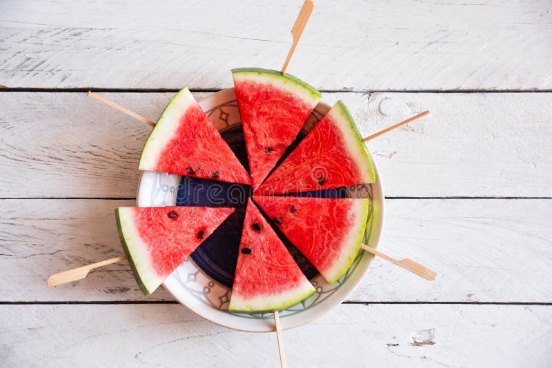 Watermelon Popsicles, Fresh Summer Snack Stock Photo - Image of ripe ...