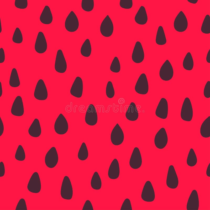 Watermelon Red Seamless Pattern. Vector Summer Fresh Fruits Background ...