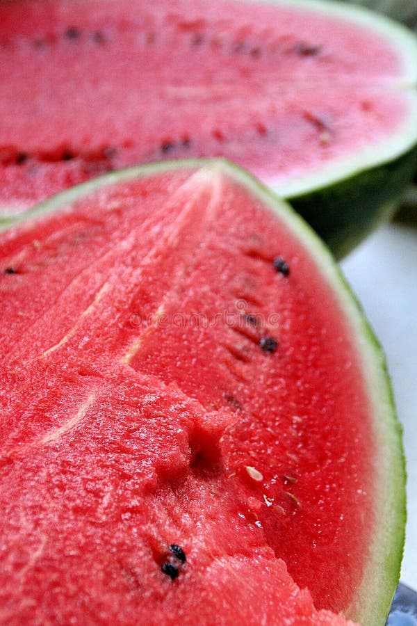Watermelon, Red Summer Fruit, Juicy Cross-section Red Watermelon Stock ...