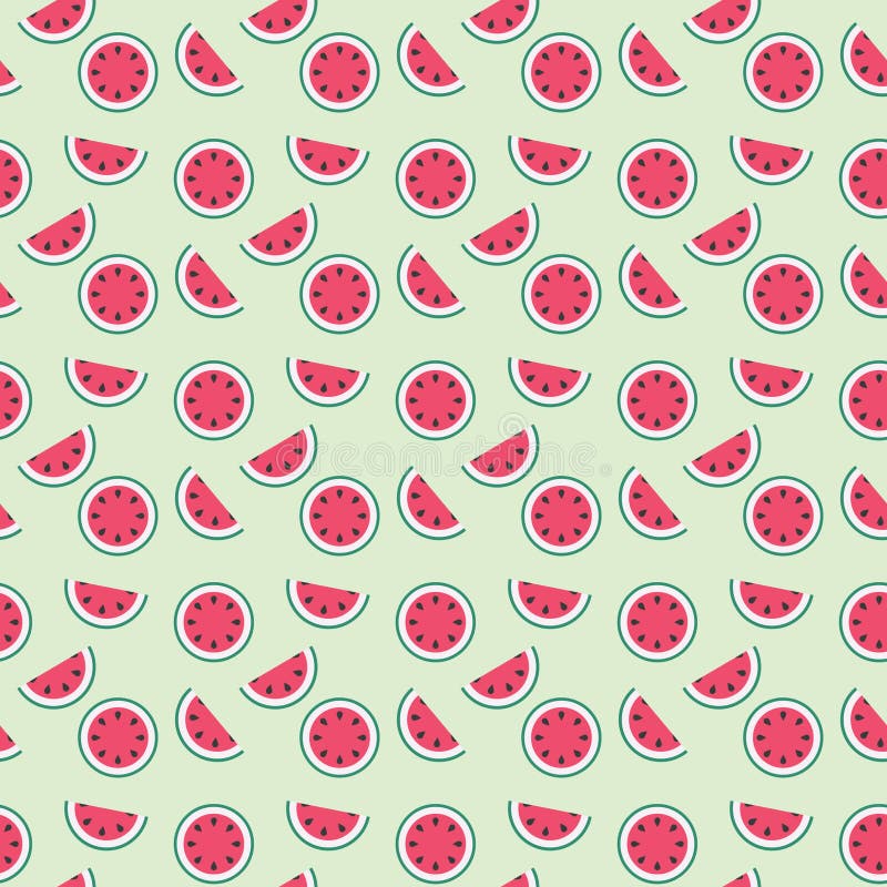 Watermelon Repeat Pattern Design for the Summer Stock Vector ...