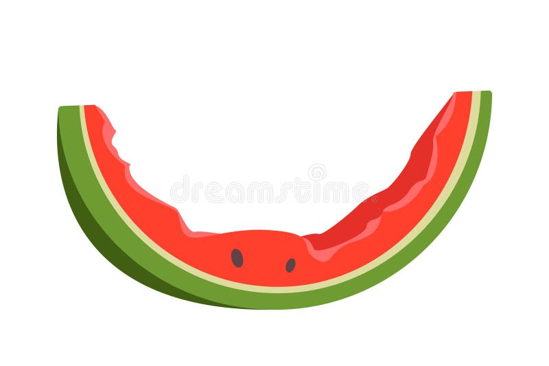 Watermelon Rind. Organic Waste. Trash Sorting, Recycling. Vector ...