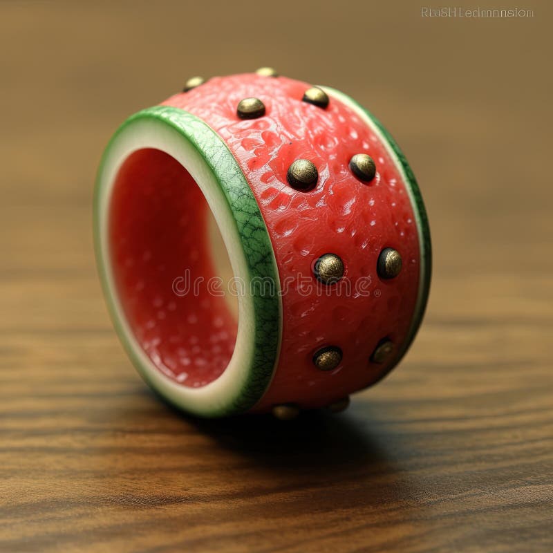 A Watermelon Ring. Generative AI Stock Illustration - Illustration of ...