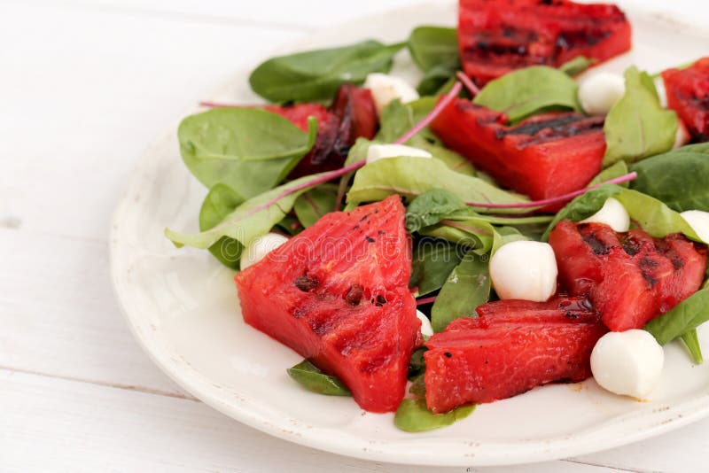 Watermelon salad stock photo. Image of lunch, diet, healthy - 60108836
