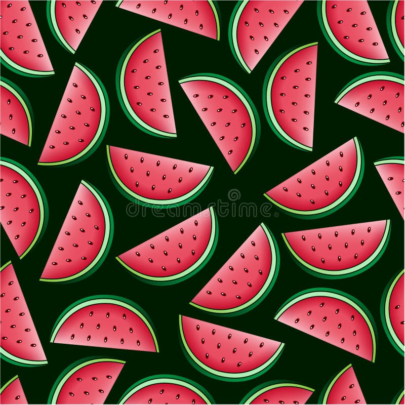 Watermelon Seamless Background. Stock Vector - Illustration of design ...