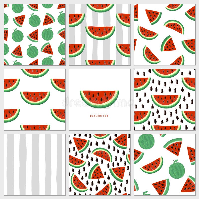 Watermelon Seamless Pattern. Stock Vector - Illustration of decor ...