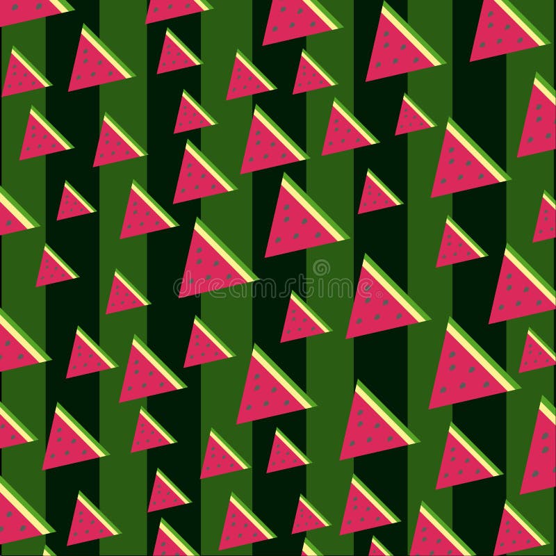 Watermelon Seamless Pattern, Texture Stock Vector - Illustration of ...