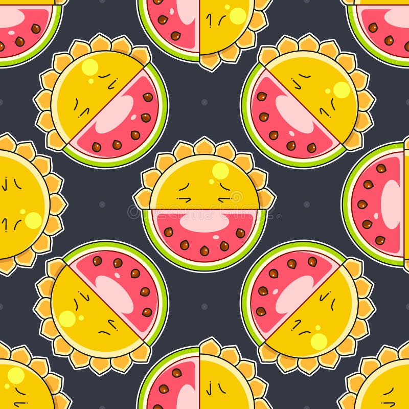 Watermelon Seamless Tasty Pattern on Nice Background Stock Vector ...