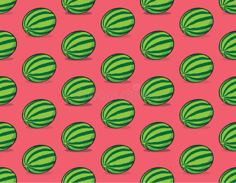 Watermelon Seamless Texture on Red Stock Vector - Illustration of cloth ...