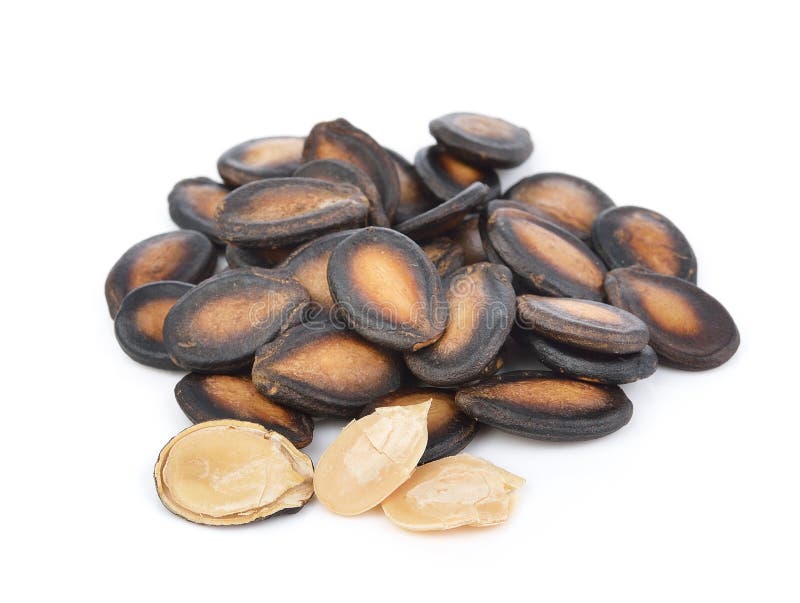 Watermelon Seeds on White Background Stock Photo - Image of healthy ...