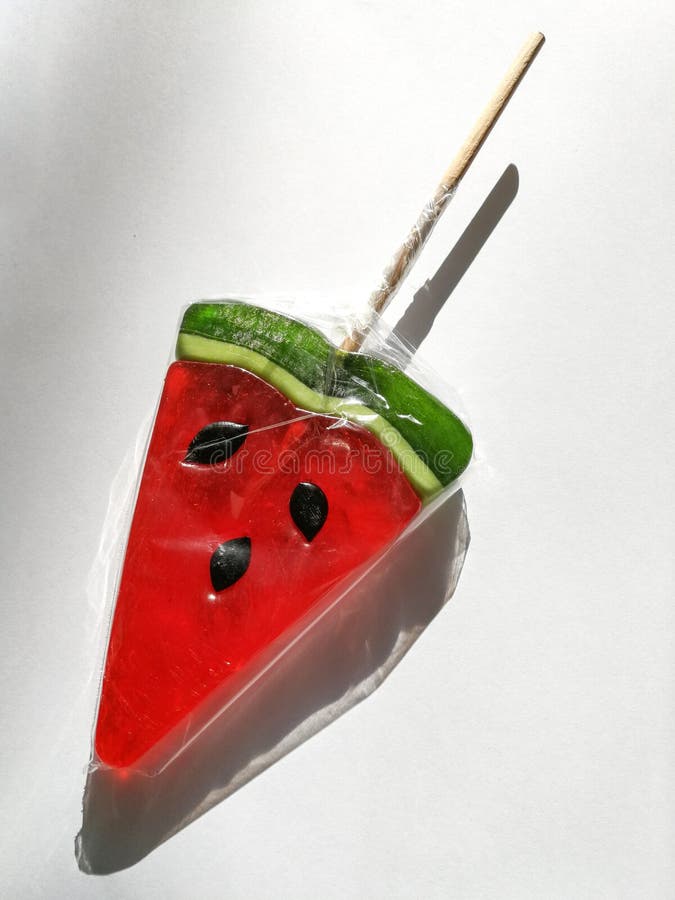 Watermelon Shape Lollipop Handmade from Caramel Stock Photo - Image of ...