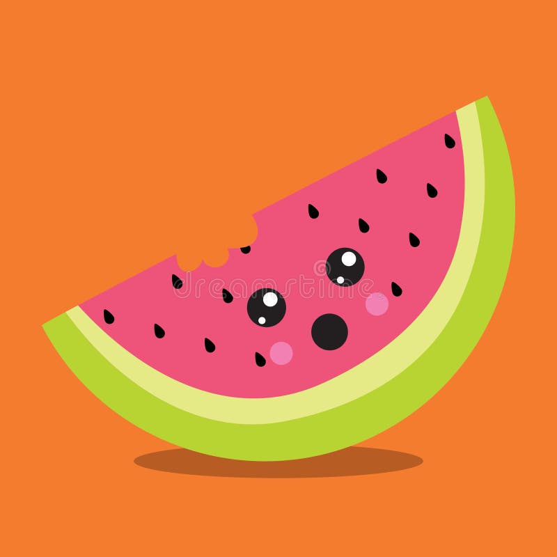 Watermelon Shapes Smiley Half 09 Stock Vector - Illustration of smiley ...