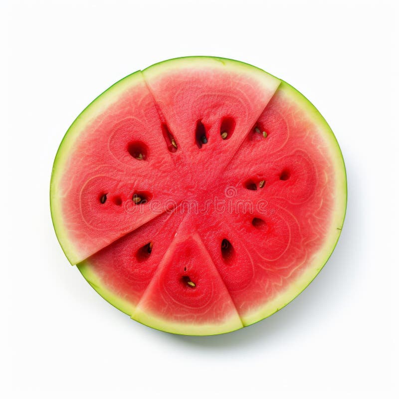 Close-up Watermelon Slice on White Background - Dan Witz Style Stock ...