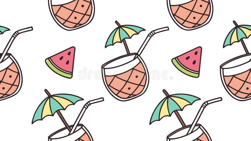 Watermelon Slice Refreshing Drinks Stock Illustrations – 575 Watermelon ...