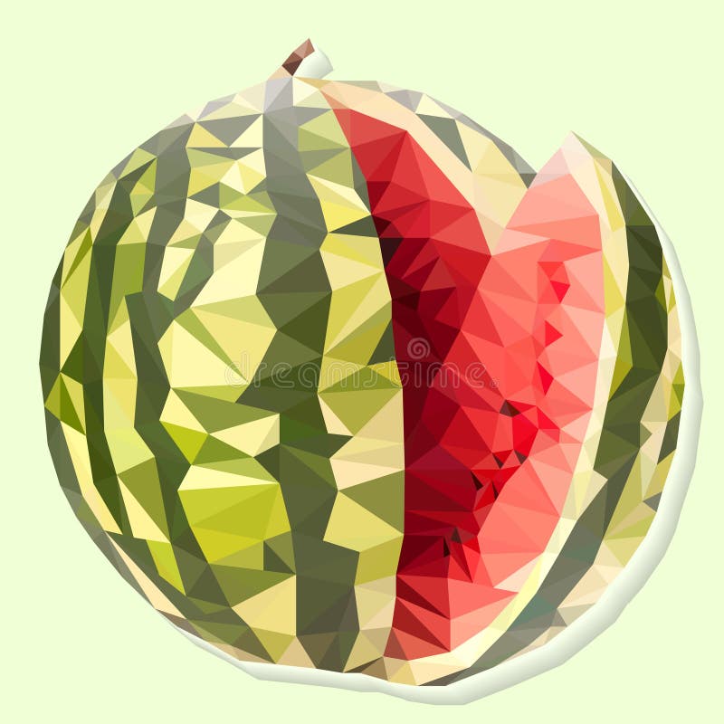 Low Poly Watermelon Illustration Stock Illustrations – 112 Low Poly ...