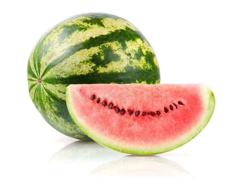 Watermelon and Slice stock image. Image of studio, striped - 34625449