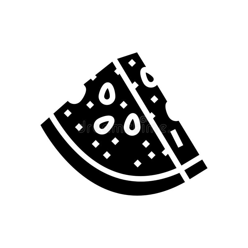 Watermelon Slice Triangular Glyph Icon Vector Illustration Stock ...