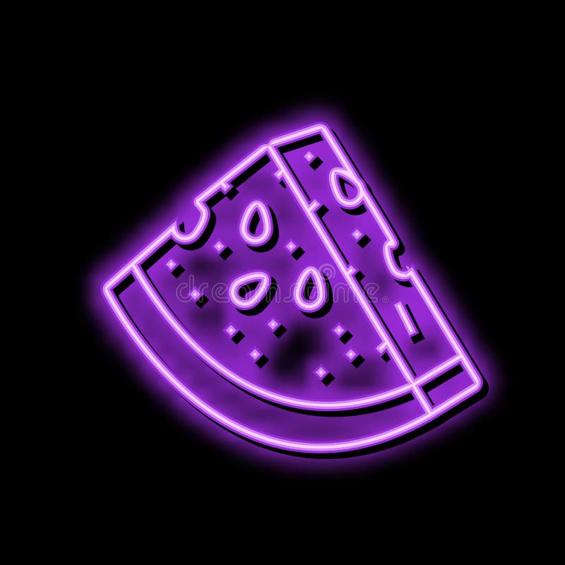 Watermelon Slice Triangular Neon Glow Icon Illustration Stock Vector ...