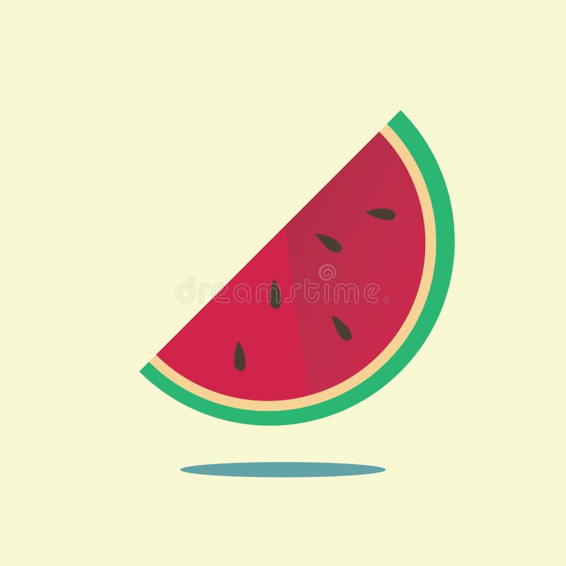 Watermelon Slice. Vector Illustration Decorative Design Stock Vector ...
