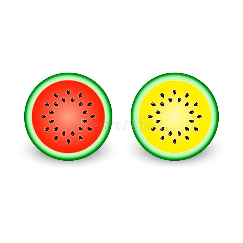 Watermelon Slice Sticker. Watermelon Vector Isolated Illustration Stock ...