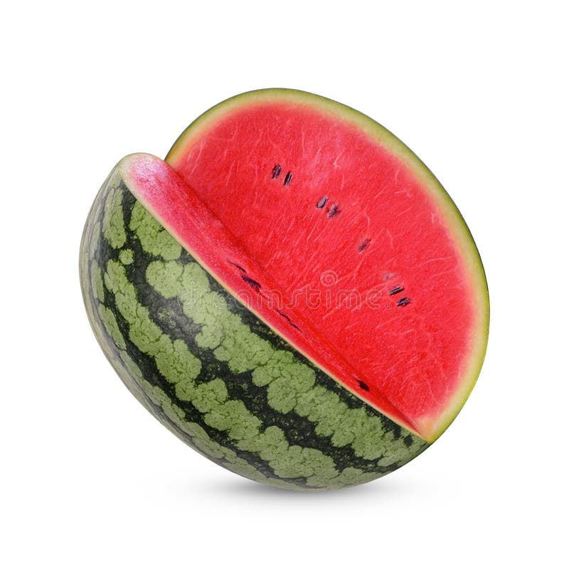 Watermelon Sliced Isolated on White Background Stock Photo - Image of ...
