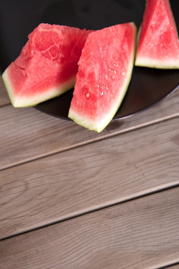 Watermelon Sliced on the Table Stock Photo - Image of table, food ...