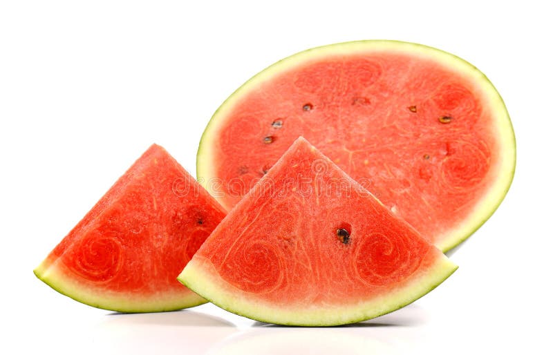 Watermelon Slices with Bite Marks,Fruit for Summer. Stock Photo - Image ...