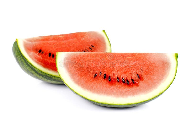 Watermelon Slices,Fruit for Summer on White Background. Stock Image ...