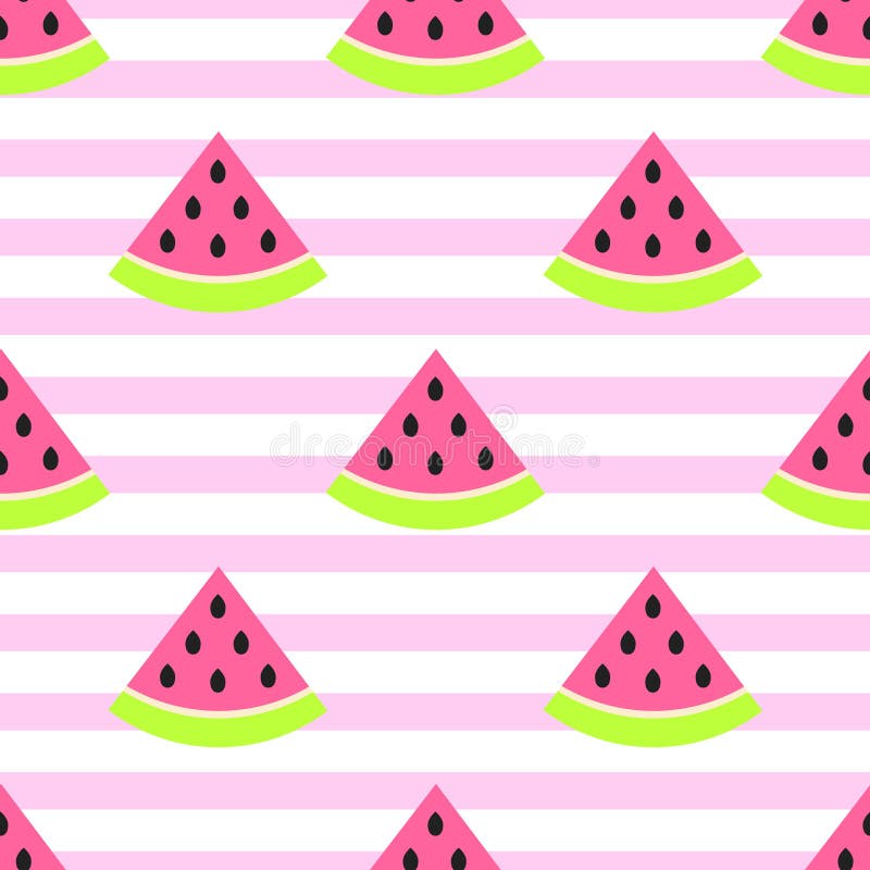 Seamless Pattern of Watermelon Stock Vector - Illustration of wallpaper, tasty: 25353353