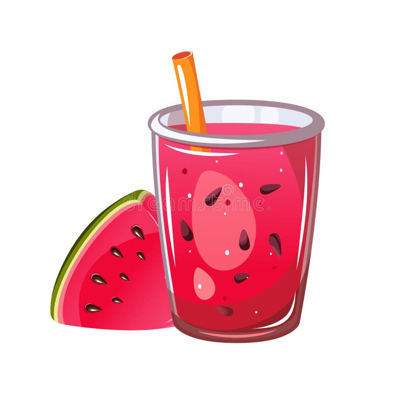 Watermelon Smoothie in a Glass. Summer, Refreshing Drink, Juice ...