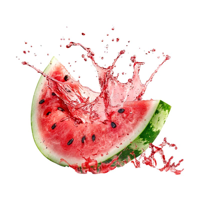 Watermelon Splash on Transparent Background - Ai Generated Stock ...