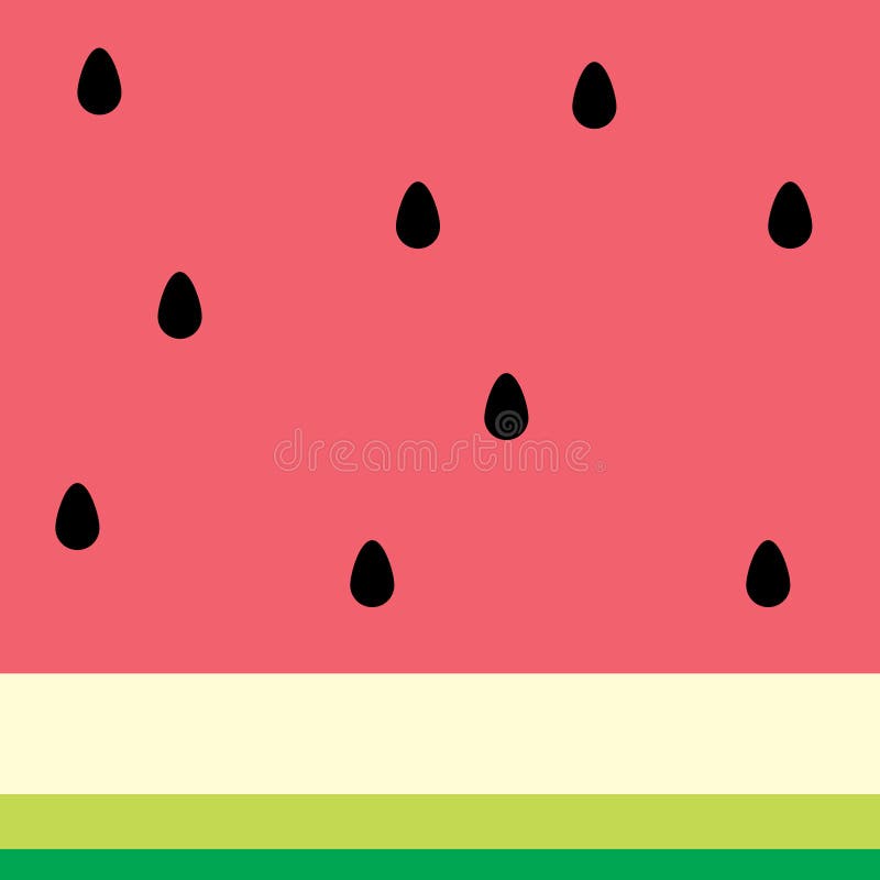 Watermelon Square Frame for Card or Banner Stock Vector - Illustration ...