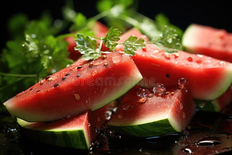 Watermelon Stack stock illustration. Illustration of slices - 331132516