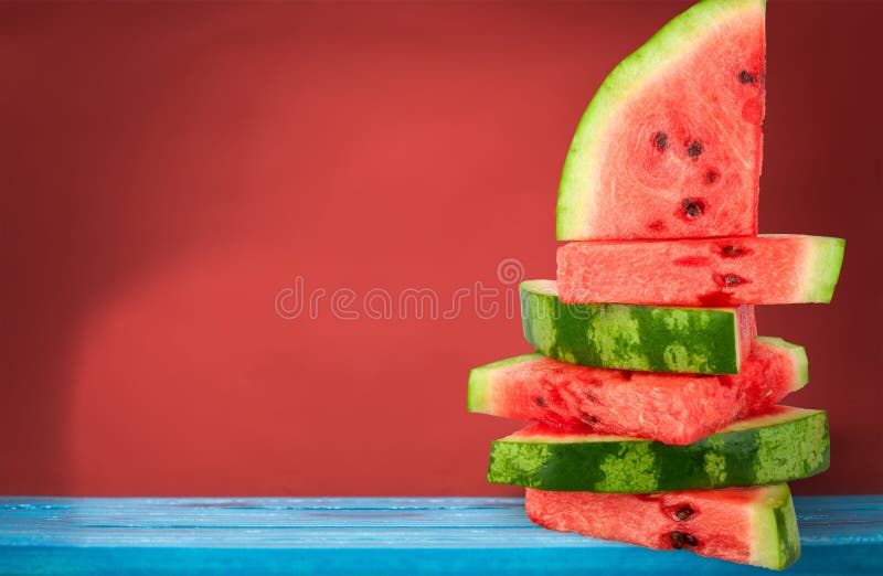 Watermelon Stack stock image. Image of eating, summer - 59742065