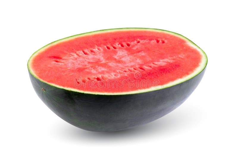 Sweet Watermelon Isolated on White Background Cutout Stock Image ...