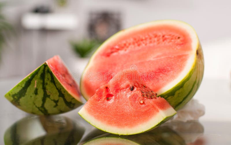 Watermelon on table stock photo. Image of fruit, refreshment - 91763160