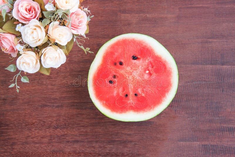 Watermelon on the table stock image. Image of summer - 61891317