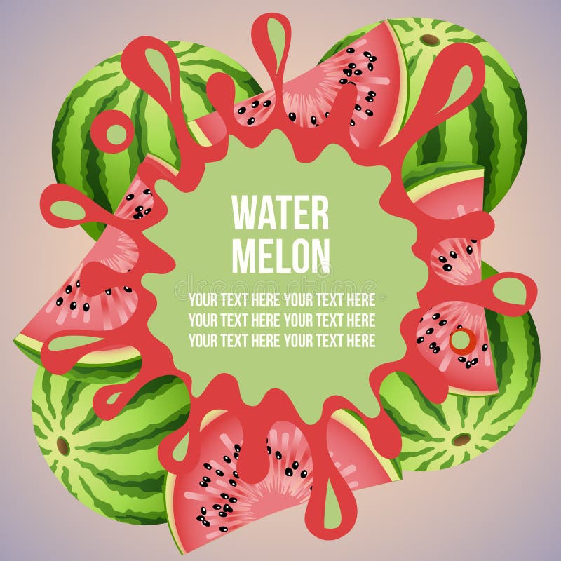 Watermelon template stock vector. Illustration of sliced - 76718010