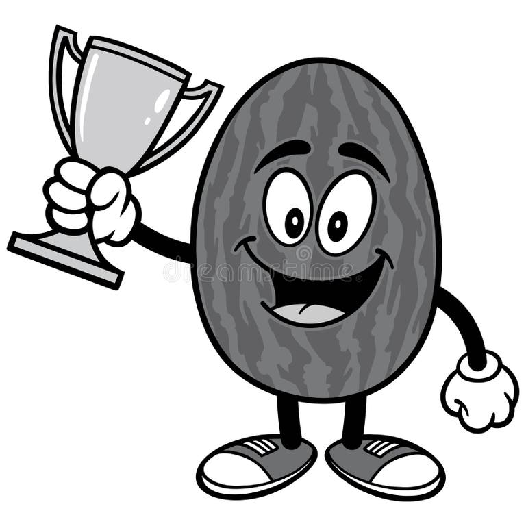 Watermelon with Trophy Illustration Stock Vector - Illustration of ...