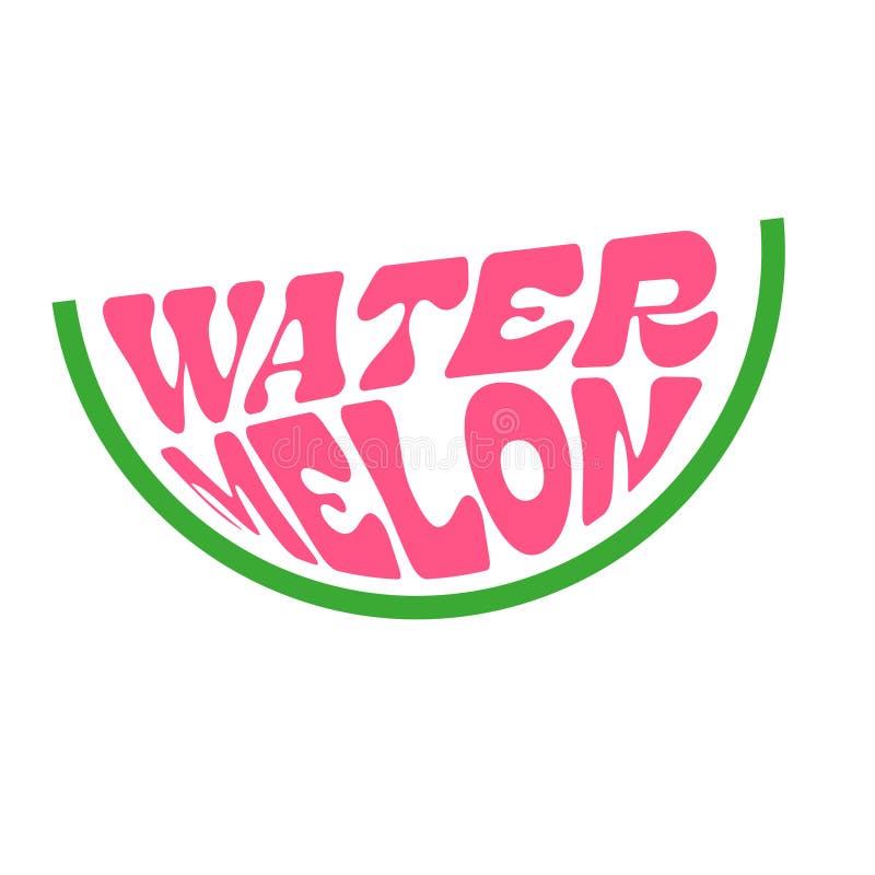 Watermelon Typography Conceptual Stock Vector - Illustration of fresh ...