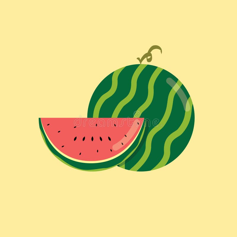 Watermelon. Vector Illustration Decorative Design Stock Vector ...