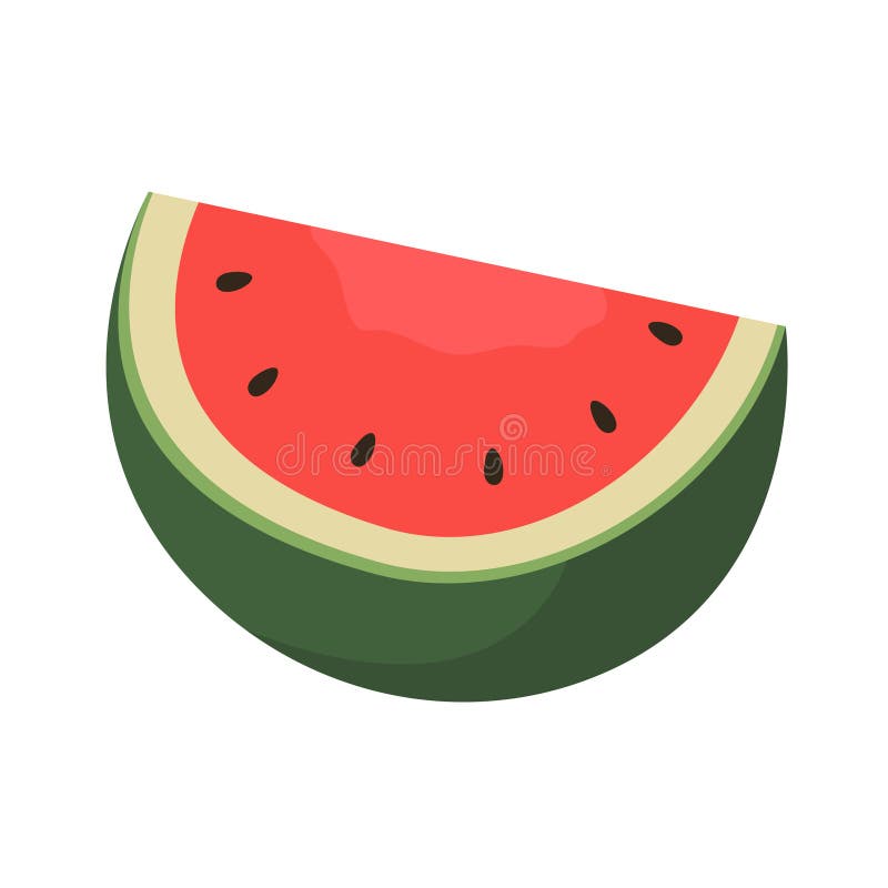 Watermelon Vector Image, Red Water Melon Fruit Illustration, Cute ...