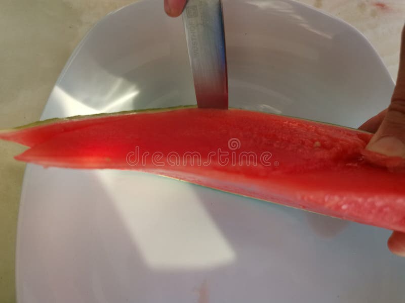 Watermelon Very Beautiful Seedless Beautiful Red Color Stock ...